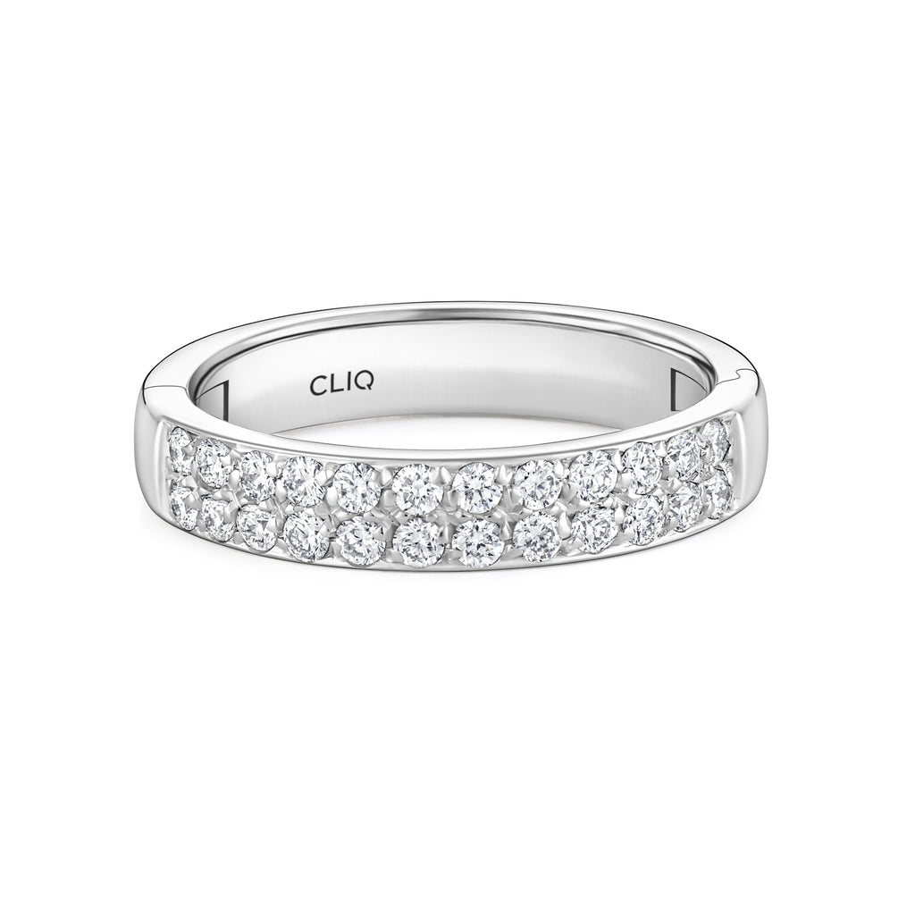 Fifth Ave double row diamond band