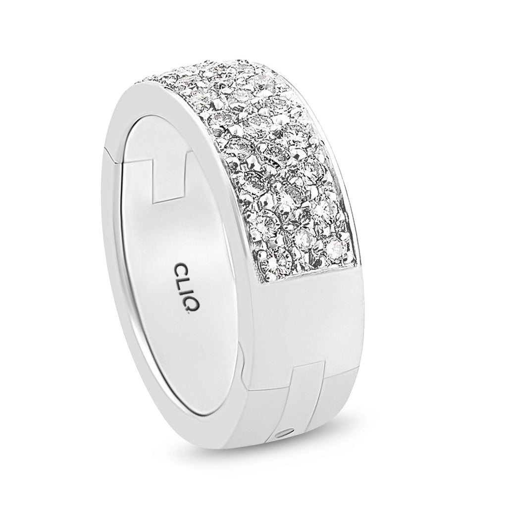 Aspen three row diamond band