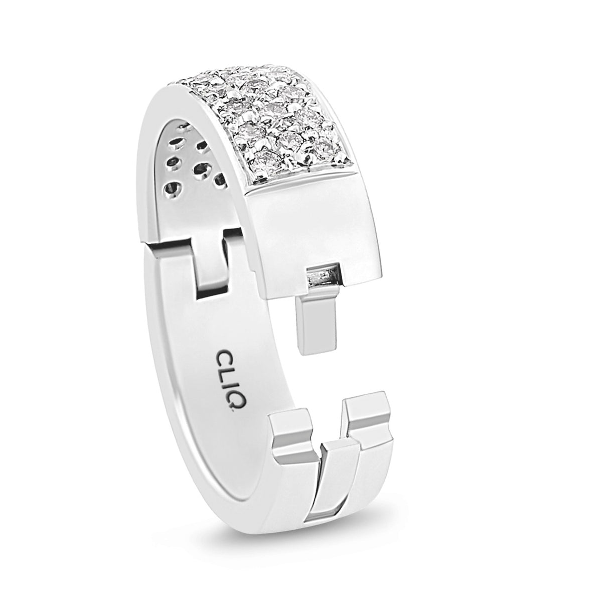 Aspen three row diamond band – CLIQ Jewelry
